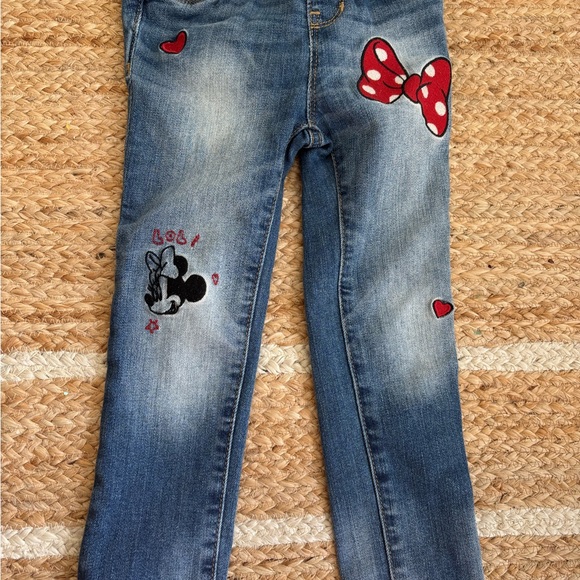 Disney | Bottoms | Disney Kids Jeans With Minnie Mouse And Red Accents ...